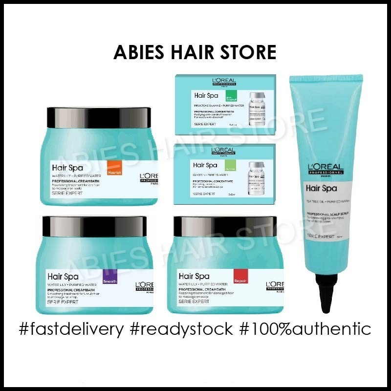 Loreal Hair Spa Repair, Nourish, Smooth 490g, Scalp Scrub Mask 150ml ...