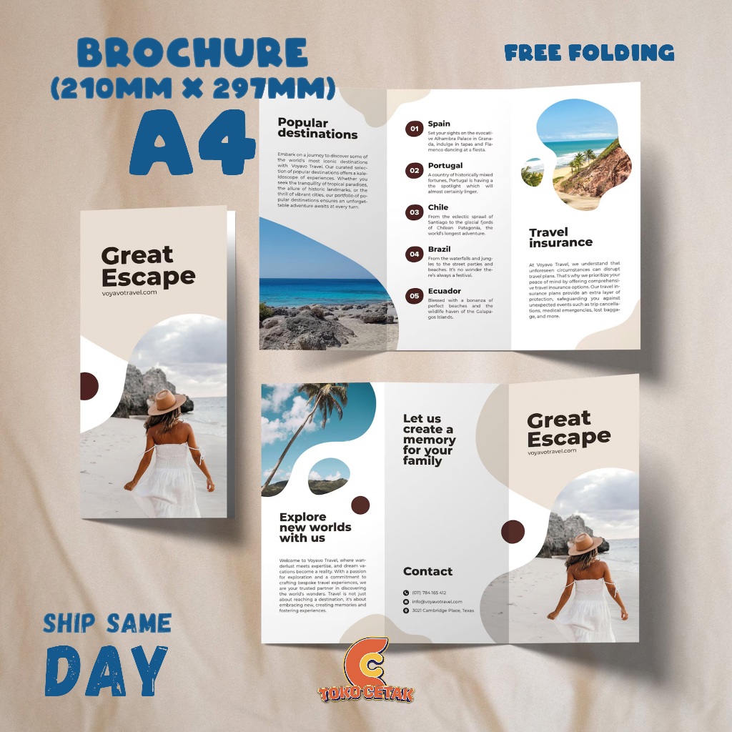 A4/A5 Size Brochure Printing / Pamphlet Printing / Half fold/ Tri-fold ...