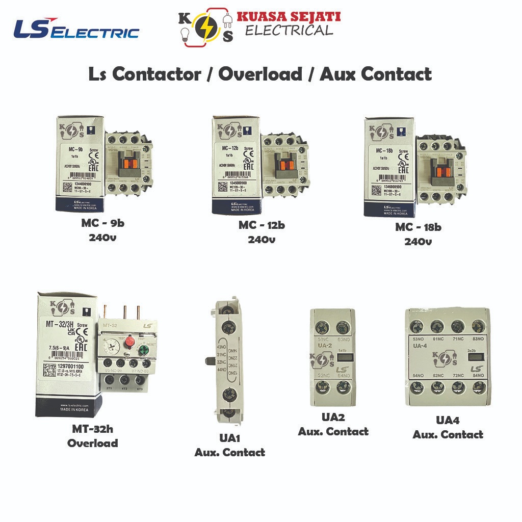 LS ELECTRIC Metasol Magnetic Contactor AC110V / AC240V / AC415V MC-9b MC-12b MC-18b MC-22b MC ...