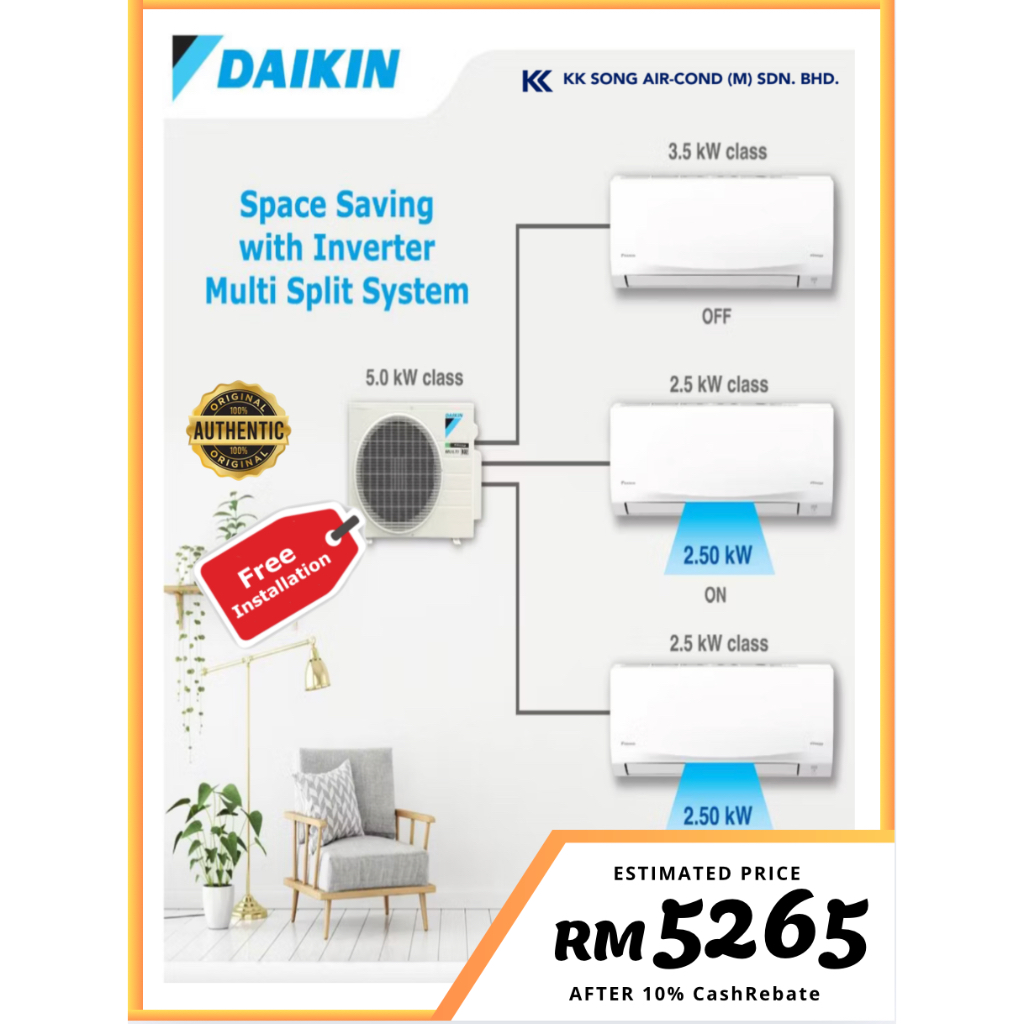 [FREE INSTALLATION] Daikin Multi Split Inverter R32 MKC MKM Seires ...
