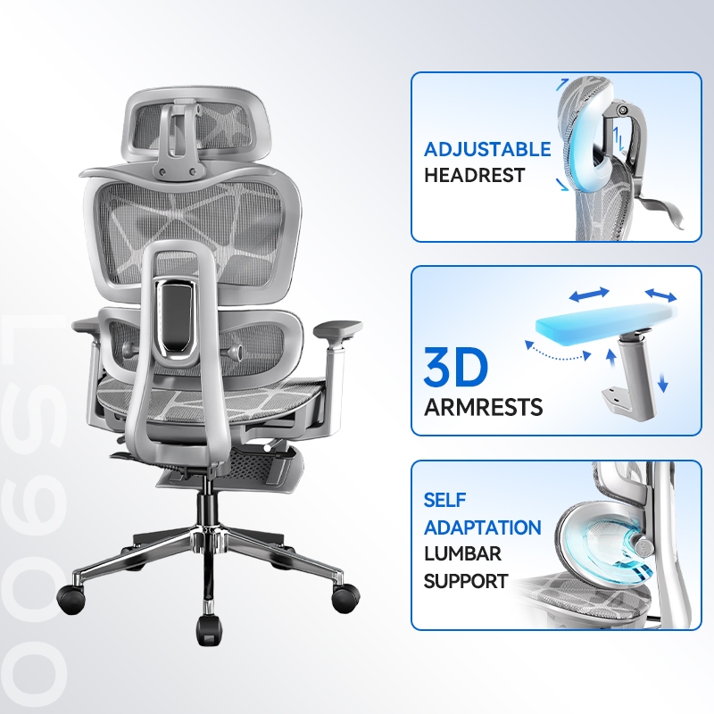 Xpanse LS918 145° Lean Ergonomic Office Gaming Mesh Chair With 2D Curved Headrest | Shopee Malaysia