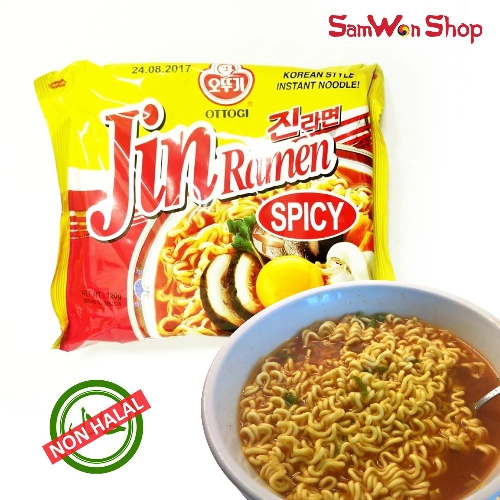 Ottogi Jin Ramen Mild and Jin Ramen Spicy Multipacks | Shopee Malaysia