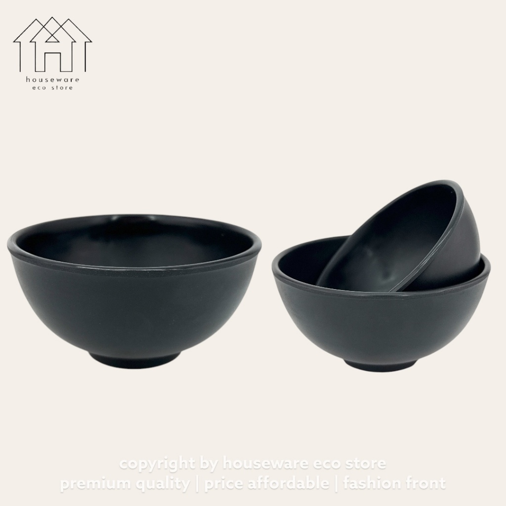 Black Melamine Bowl | Bone Bowl Imitation | Soup Bowl | Food Bowl ...