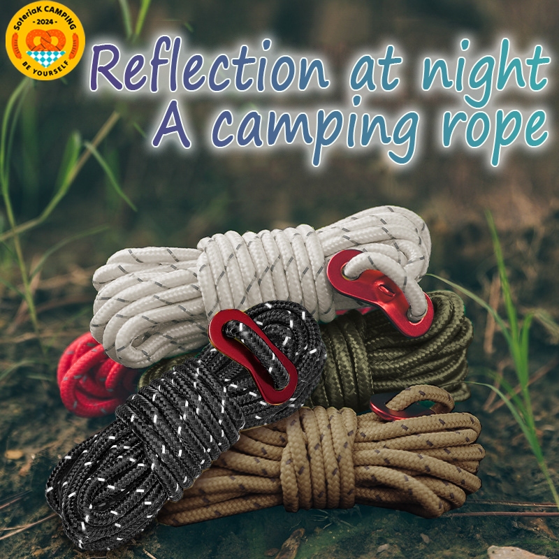 4 Meter Reflective Paracord Rope Tali Camping Rope Tali Khemah Paracord ...