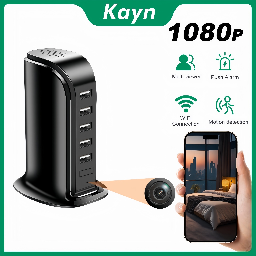 Mini USB Charger Hidden Camera,WiFi Remote View, Motion Detection, Loop ...