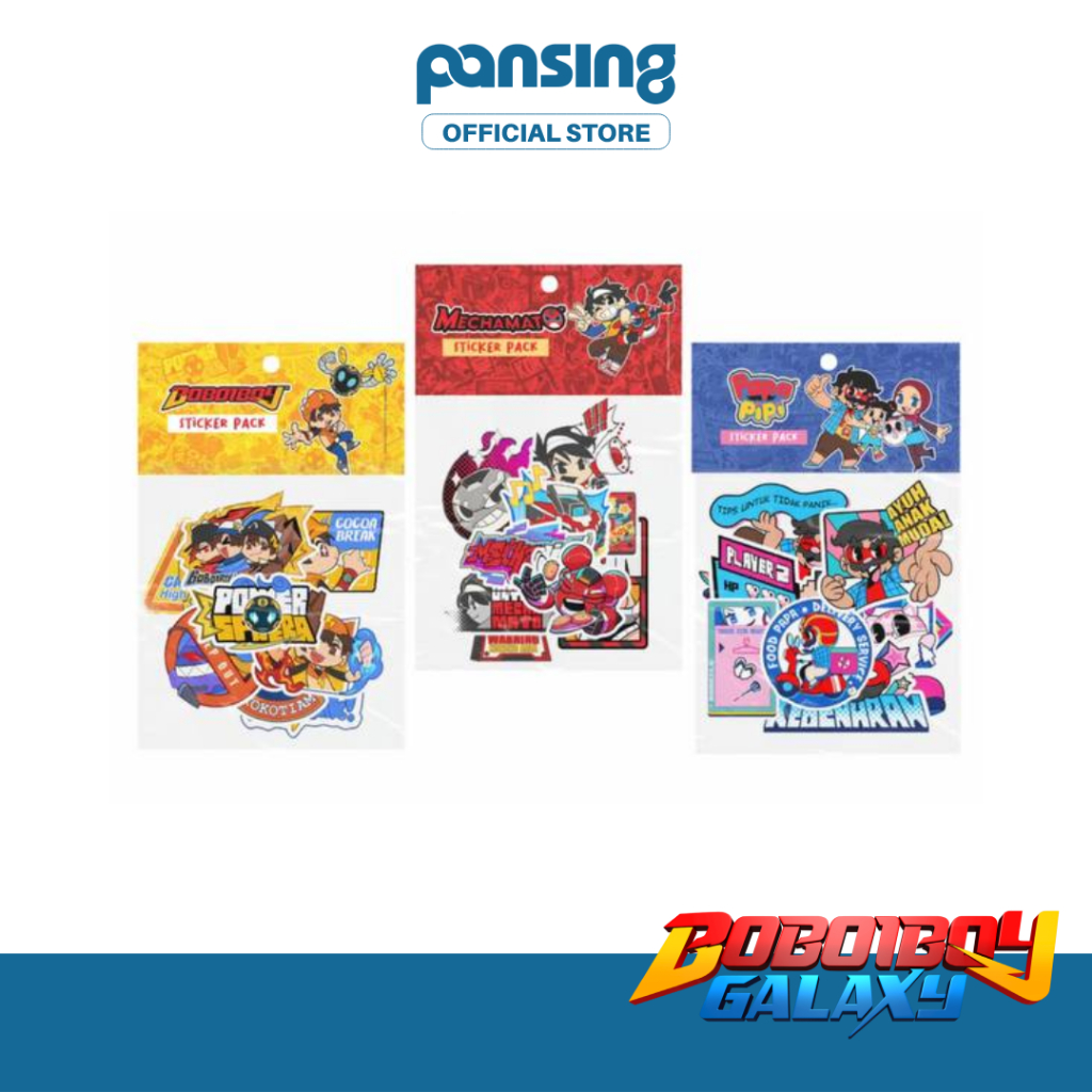 BOBOIBOY Monsta Sticker Pack - 1 Pack (10-11 pcs each) Boboiboy ...