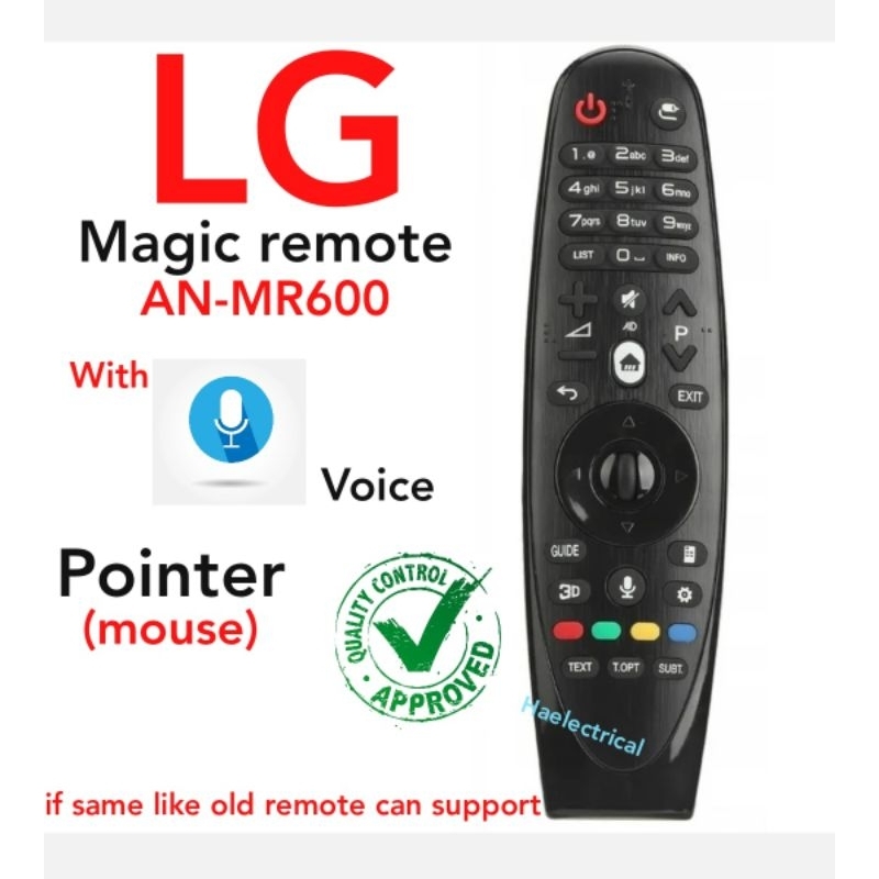 LG magic remote control AN-MR600 with voice and pointer | Shopee Malaysia