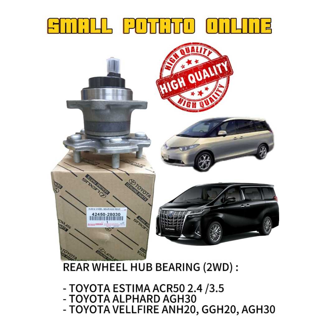 (OEM) REAR WHEEL HUB BEARING TOYOTA ESTIMA ACR50 2.4 ,ALPHARD ,VELLFIRE ...