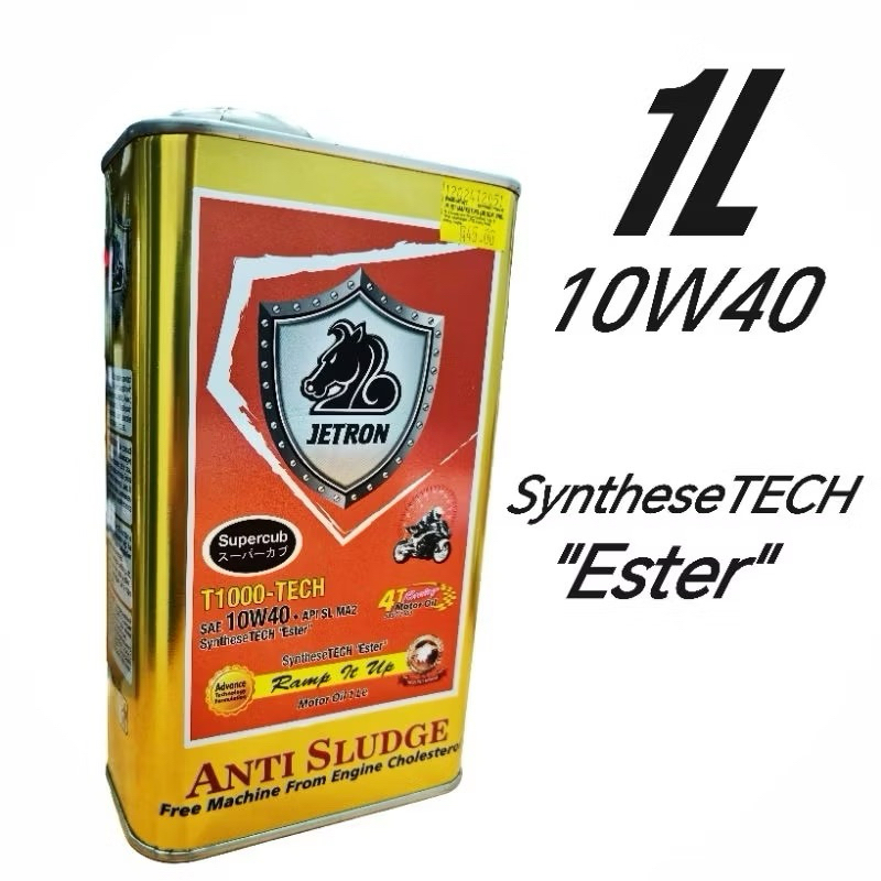 JETRON ESTER *SYNTHESETECH* 10W40 T1000 ~ 15W50 T1001 4T MOTORCYCLE ...