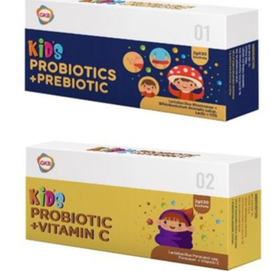 GKB Kids Probiotics & Prebiotics 2g x 30 sachets / Probiotics + Vitamin ...