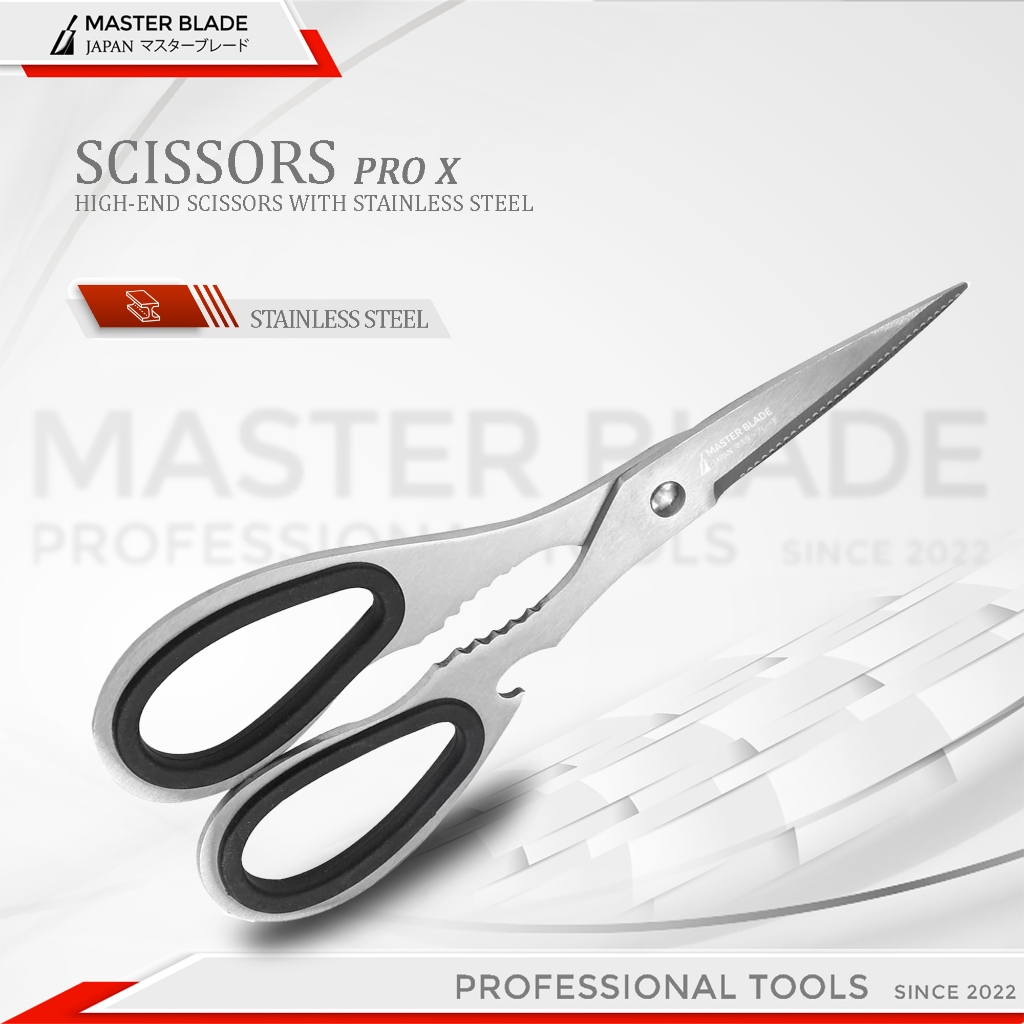 MASTER BLADE Kitchen Scissors Gunting Dapur Heavy Duty Stainless Steel ...