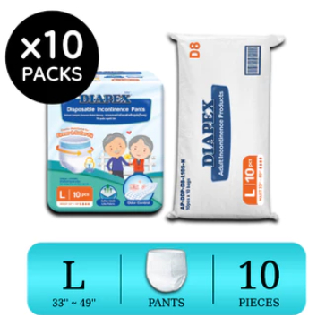 Diapex Adult Pants L Size (10pcs X 10 packs) | Shopee Malaysia