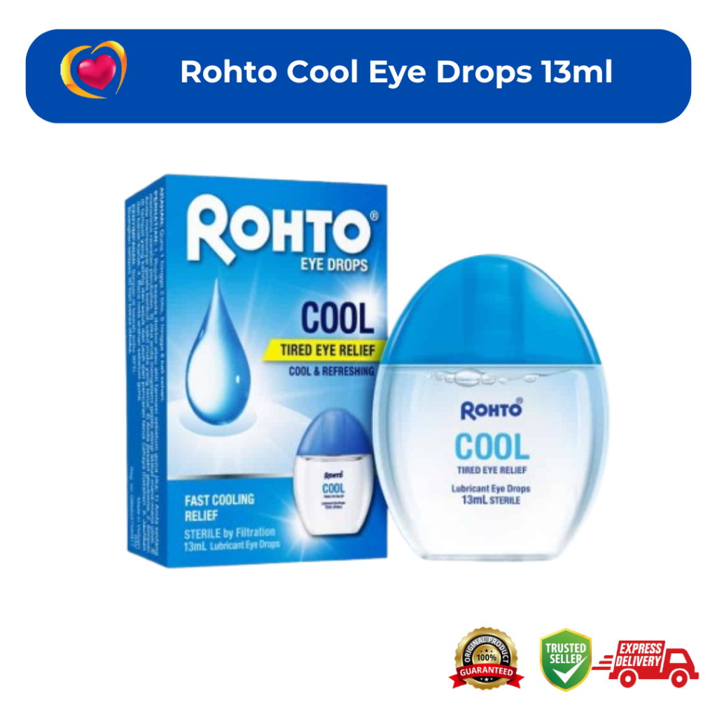 Rohto Cool Eye Drops 13ml | Immediate Cooling Relief/ Eye mo/ Dry Eye ...