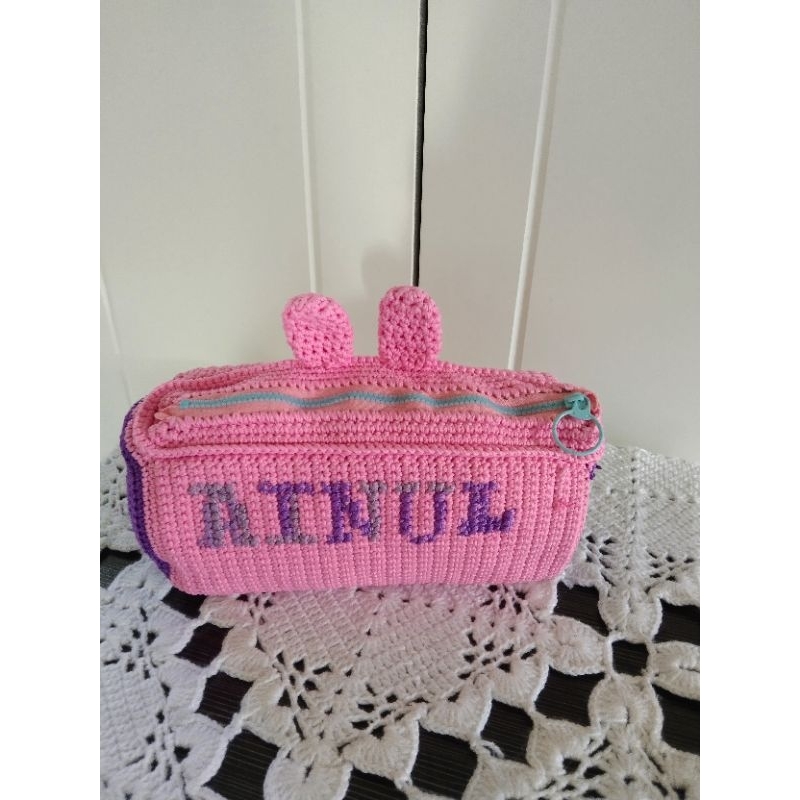 pencil box sekolah saiz besar sulam nama | Shopee Malaysia