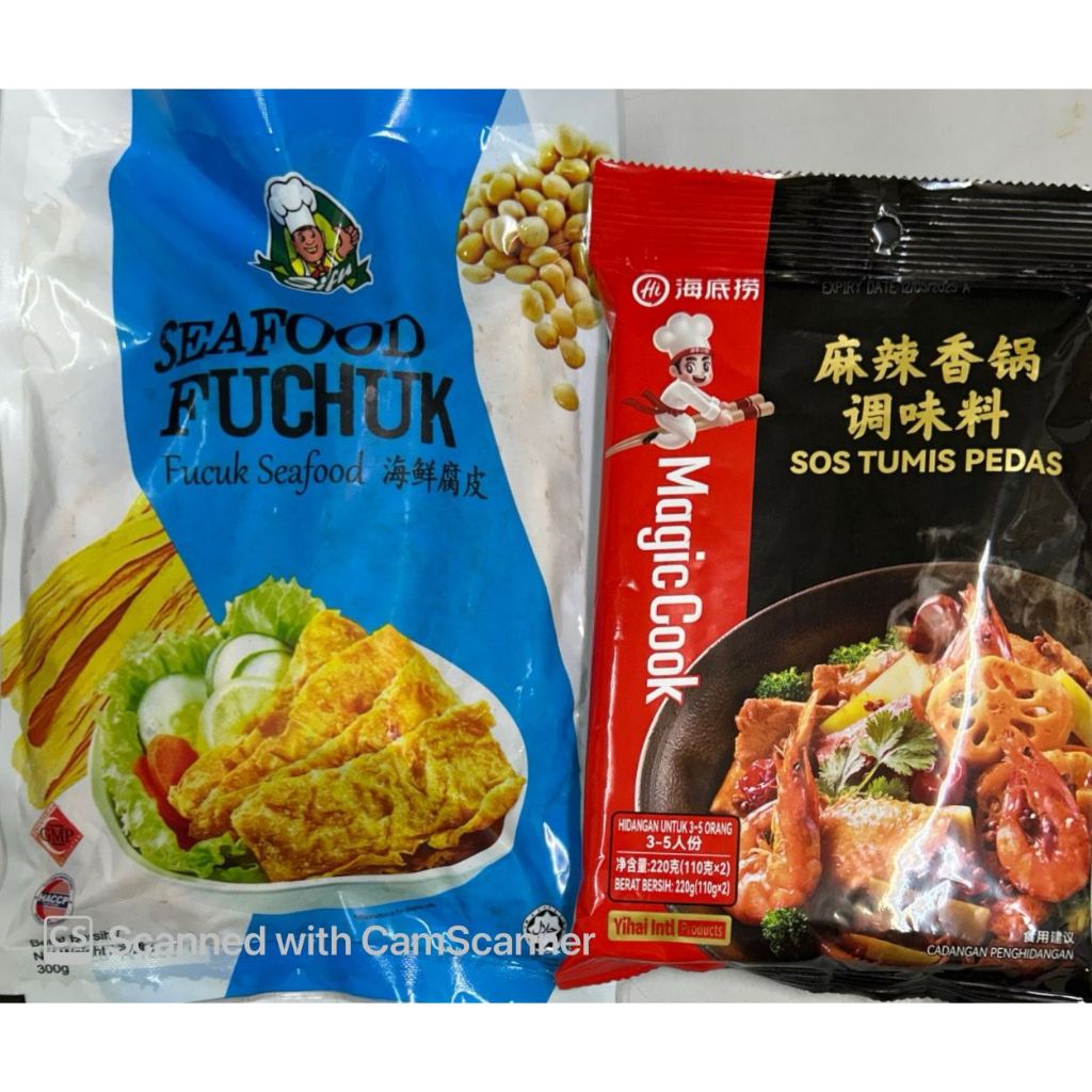 海鲜腐皮+ 海底捞麻辣香锅调味料 | SIFU SEAFOOD FUCHUK 300G + HDL SPICY SAUCE FOR STIR ...