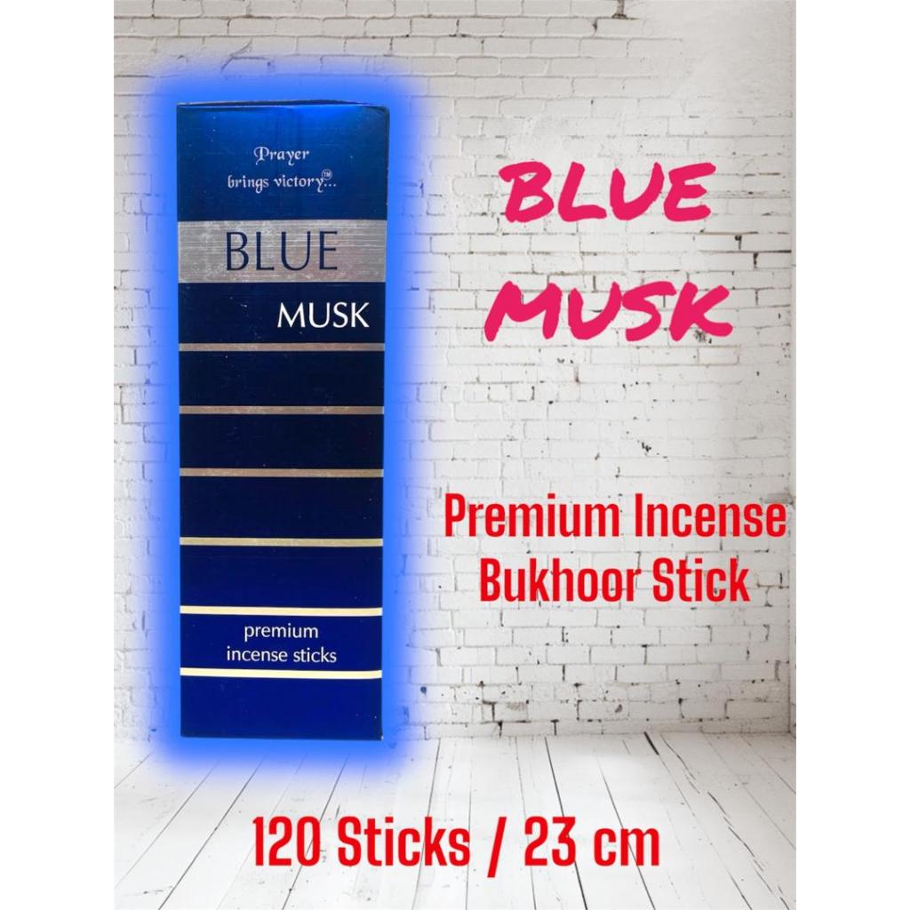 BLUE MUSK PREMIUM INCENSE BUKHOOR STICK ( 120 STICKS / 23 CM LONG ...