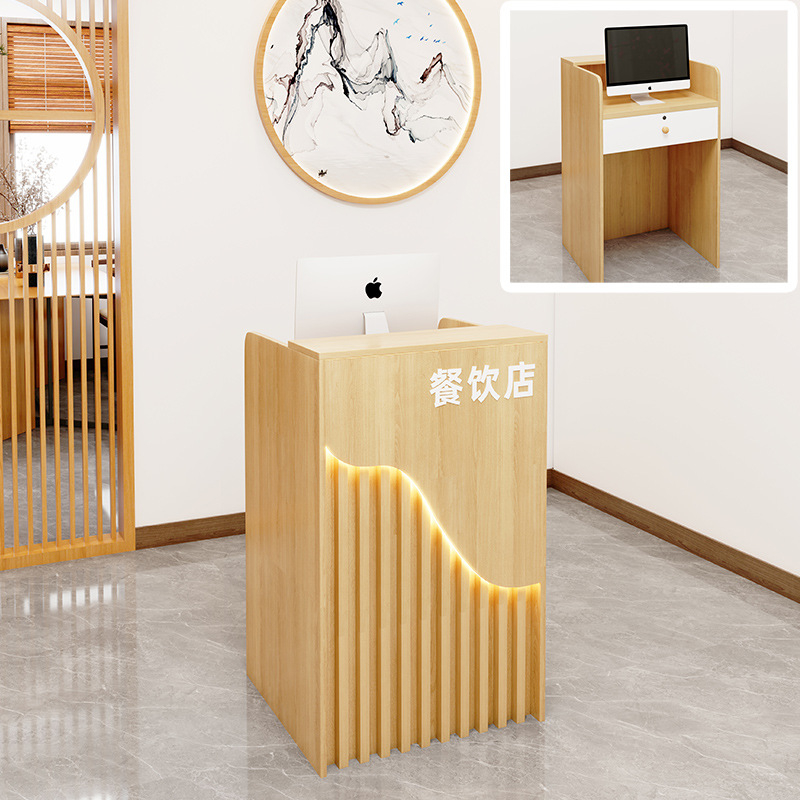 Restaurant Cashier Counter Simple Modern Small Reception Desk Small ...