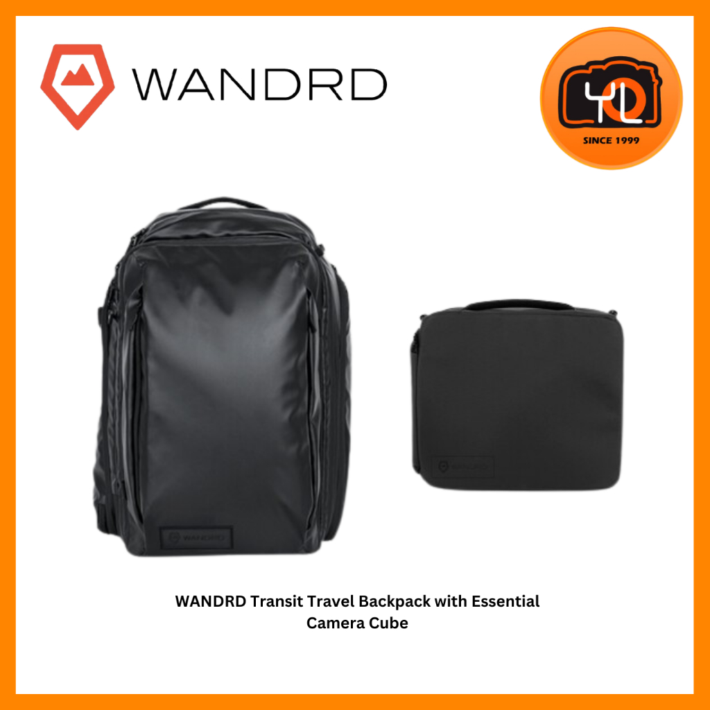 WANDRD Transit Travel Backpack with Essential Camera Cube (Black/Green) | Shopee Malaysia