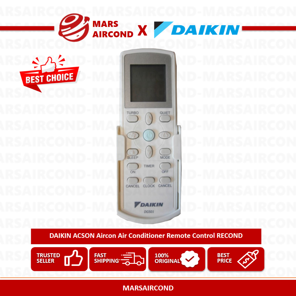 DAIKIN ACSON Aircon Air Conditioner Remote Control RECOND | Shopee Malaysia