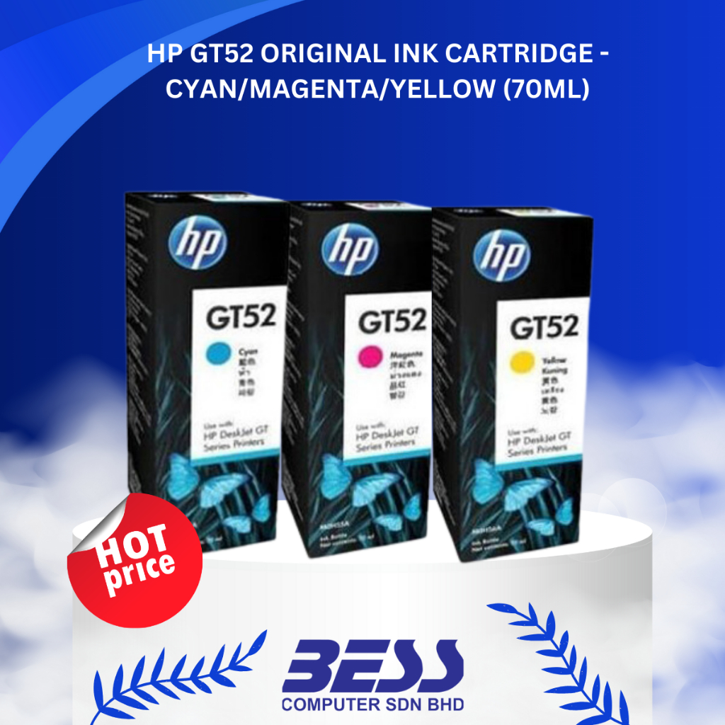 HP GT52 C/M/Y INK BOTTLE | Shopee Malaysia