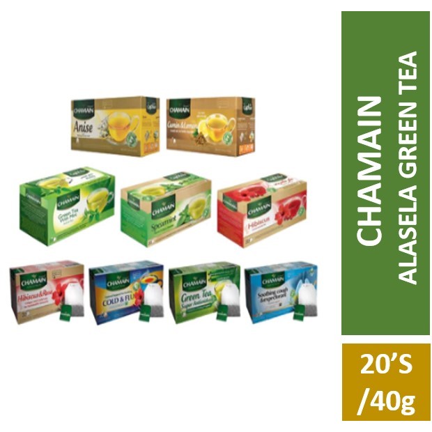 CHAMAIN ALASELA HERBAL GREEN TEA FROM SYRIA 40g X 20'S /BOX | Shopee ...