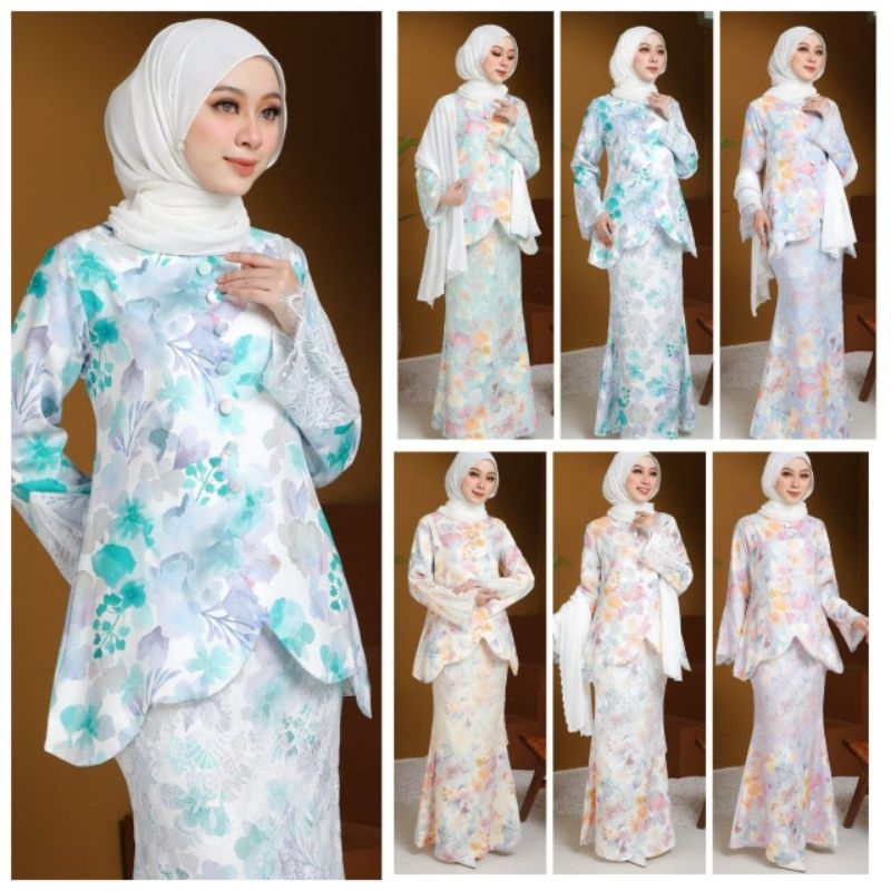 Eriana Kurung Modern! Baju Kurung Lace! Floral Kurung! Mini Kurung Moden! Baju Raya! Set ...