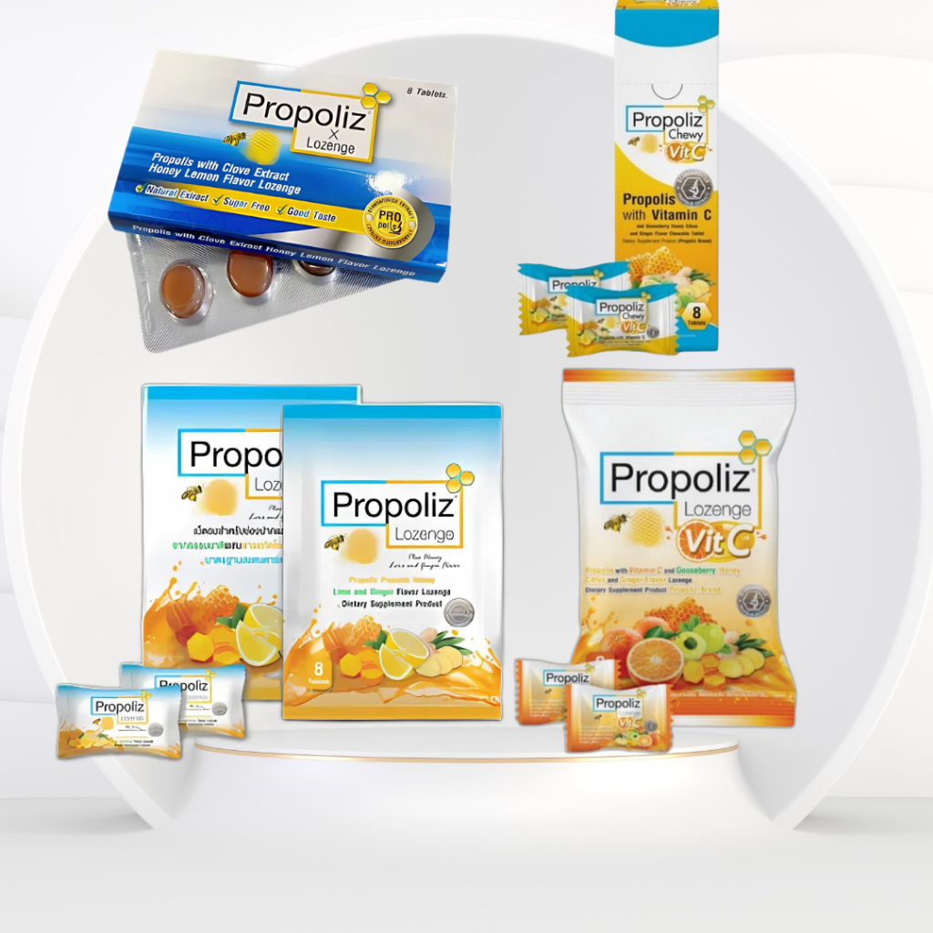 🔥Thai🔥 Propoliz Chewy VitC / Lozenge VitC / Lozenge Honey Lime & Ginger ...