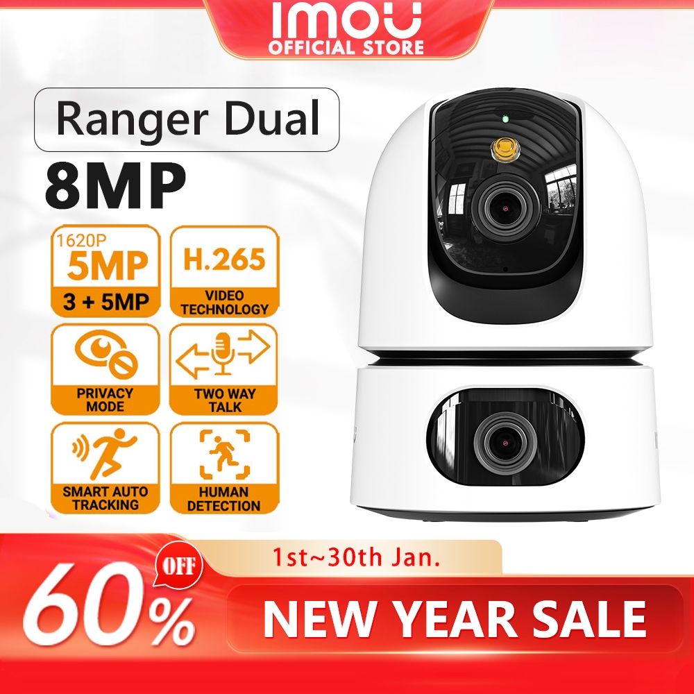 IMOU Ranger Dual 8MP Full-color Night Vision Two Way Talk Motion ...