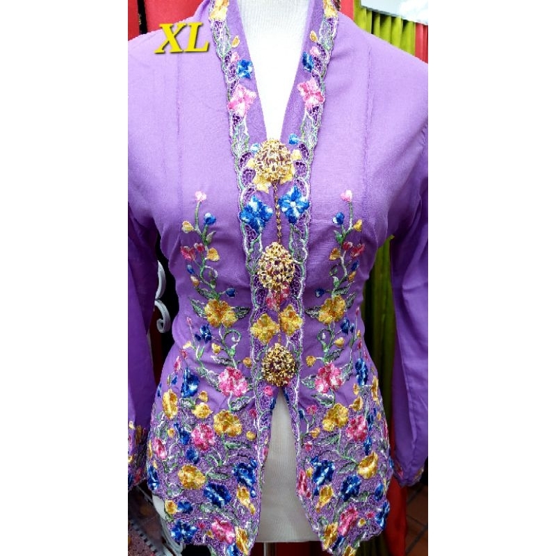 Kebaya Sulam Nyonya Embroidery Traditional Hand Made (XL) | Shopee Malaysia