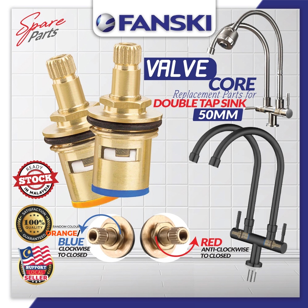 2PCS Replacement Valve Core for Double Sink Tap Faucet Valve Kitchen ...