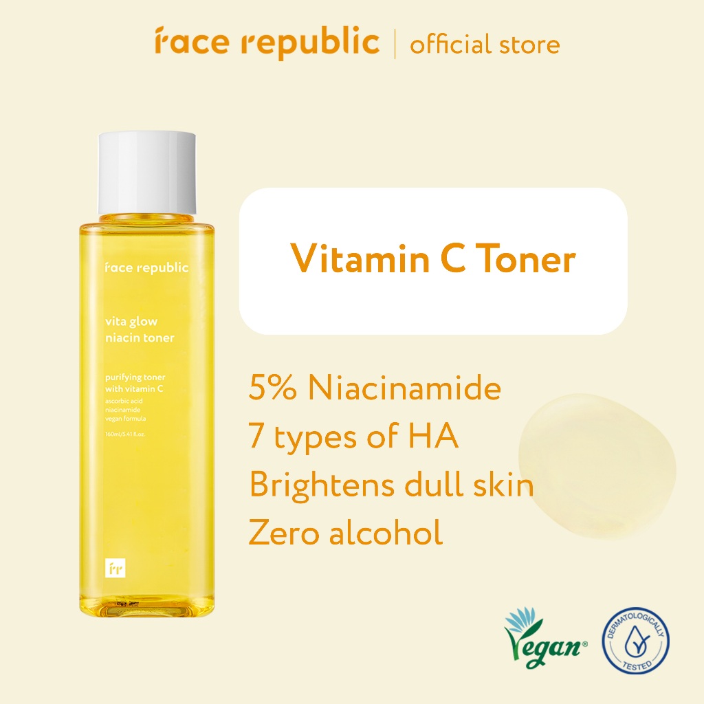 Face Republic Vita Glow Niacin Toner 160ml [Dull Skin, Brightening ...