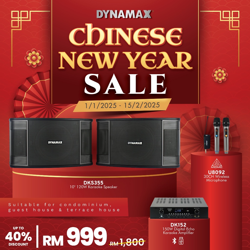 Home Karaoke Set DYNAMAX DK152 150W Digital Echo Home Karaoke Amplifier, 10" 120W Karaoke ...