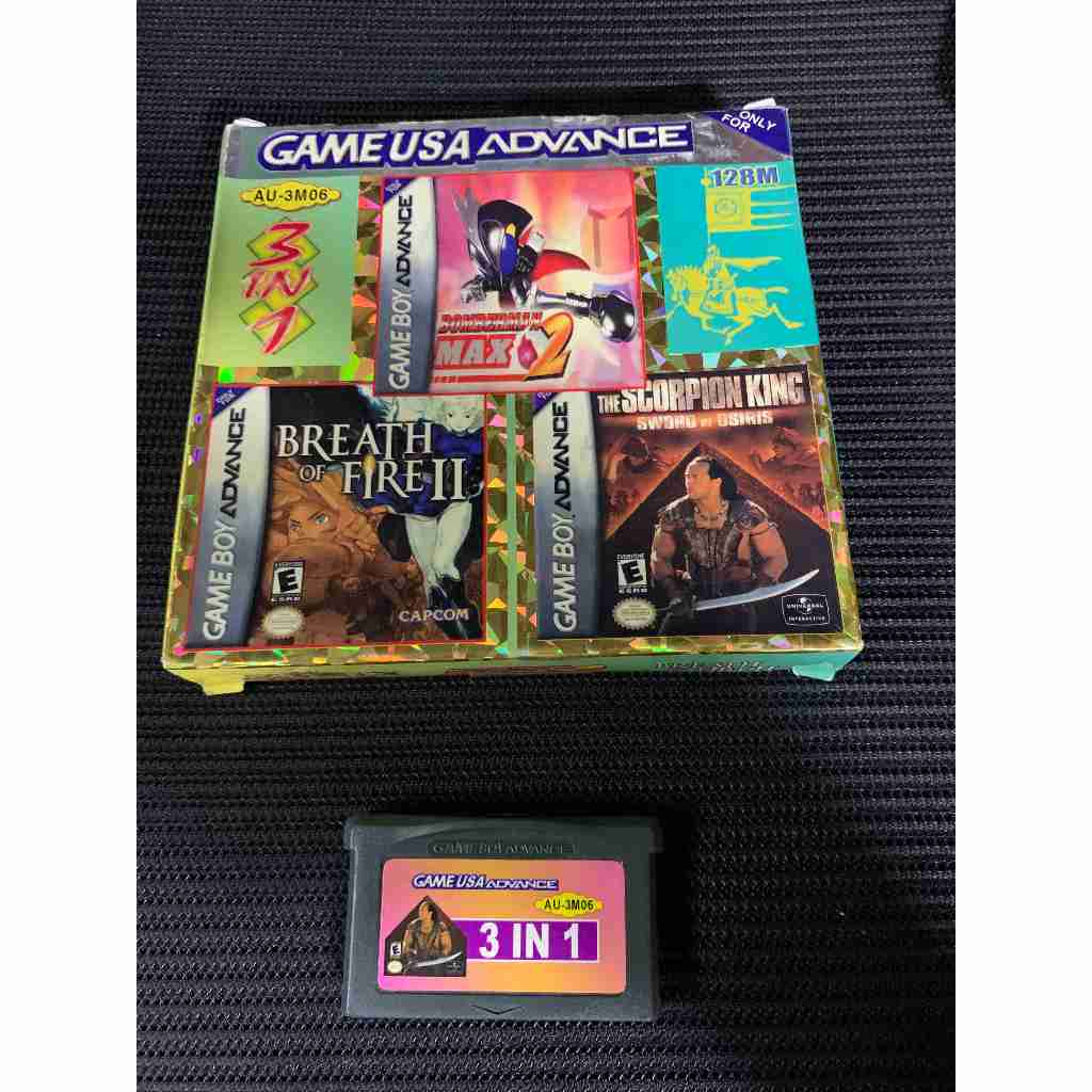 USED Nintendo Gameoy Advance GBA 3 in 1 bomberman MAX 2, Breath of Fire ...