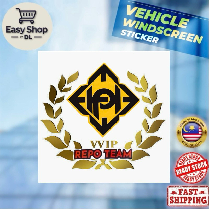 Windshield Sticker REPO TEAM Car Sticker Tampal Dalam Cermin Kereta ...
