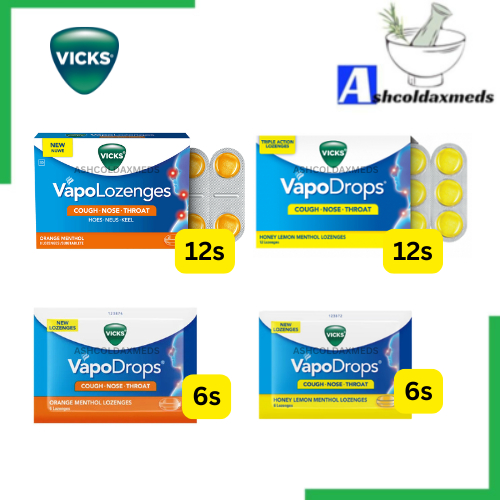 VICKS VAPODROPS LOZENGES HONEY LEMON/ORANGE MENTHOL 6S/12S | Shopee ...