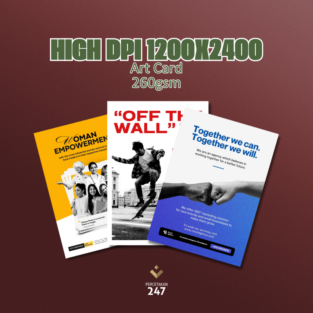 Art Card 260gsm A5 A4 A3 Colour Photostat Printing | Fotostat Warna A5 ...