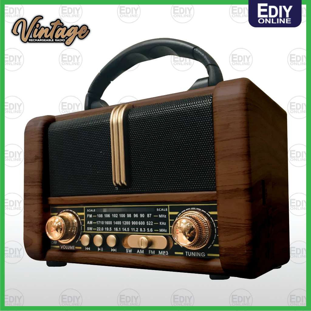 Vintage Rechargeable Radio Strong FM Receiver Wireless Bluetooth ...