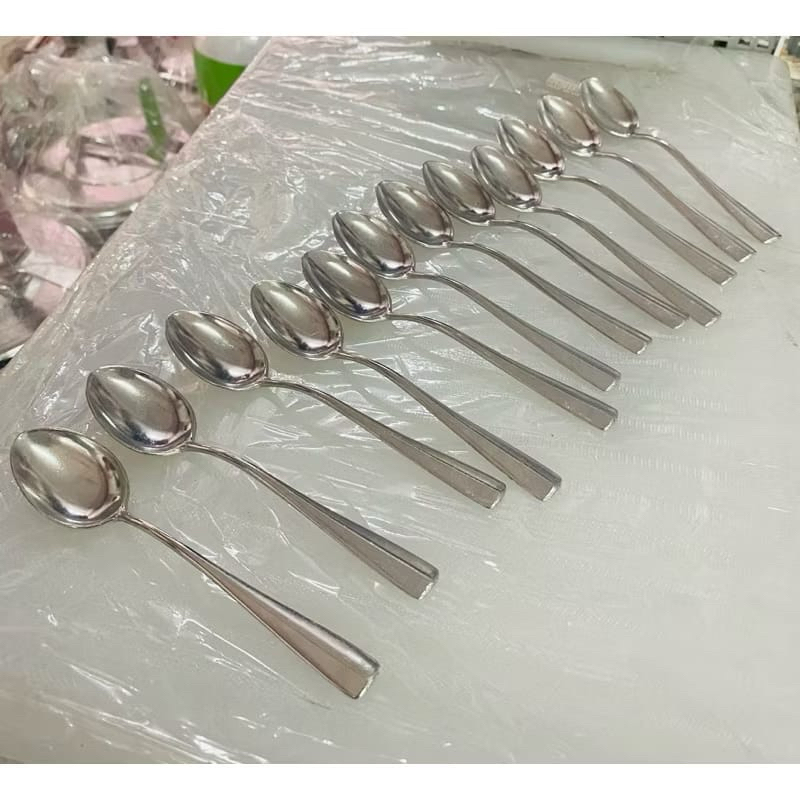Aluminium Tea Spoon / Sudu Teh Aluminium set 12pcs/1dozen Made in ...