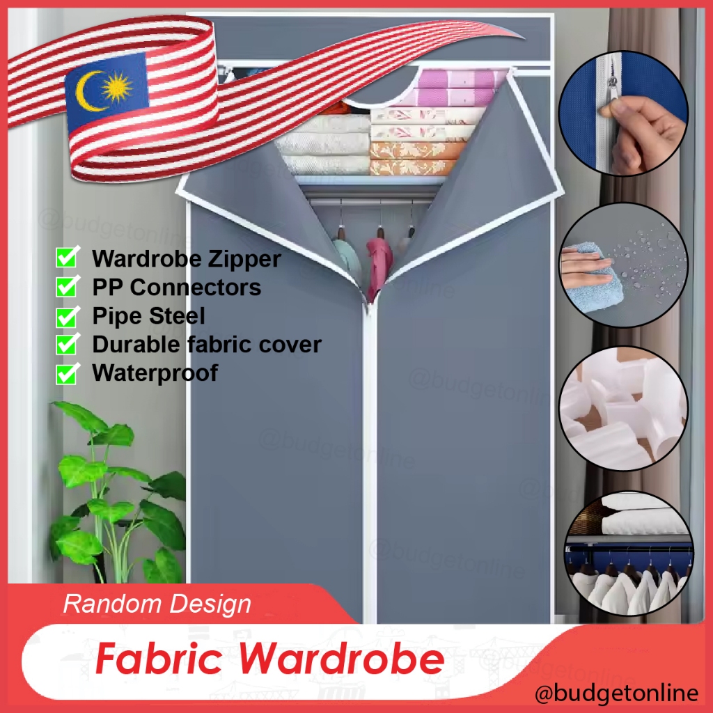 Fabric Closet Wardrobe Cupboard Cabinet Clothes Organizer Shelves Rack ...