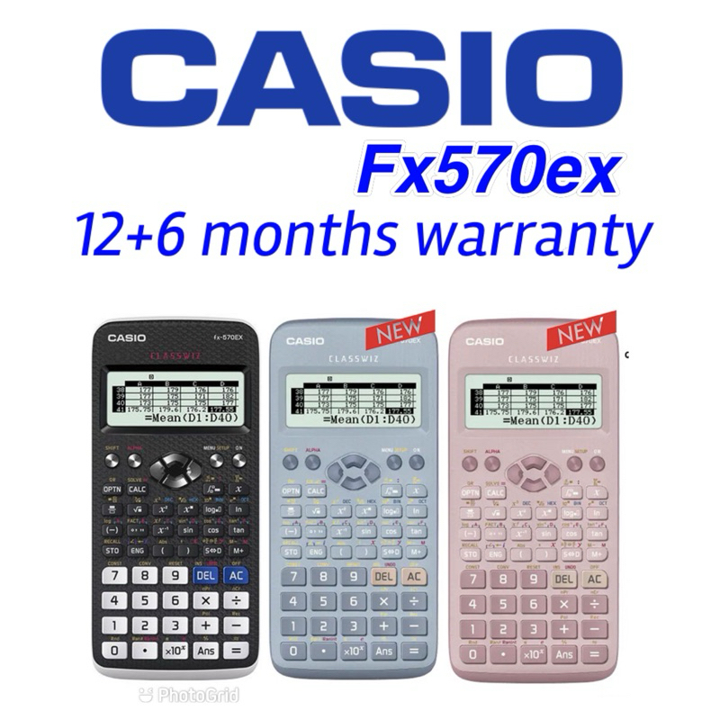 🔺CASIO CLASSWIZ CALCULATOR FX-570Ex / fx-570ex(black/white)(blue)(pink) | Shopee Malaysia