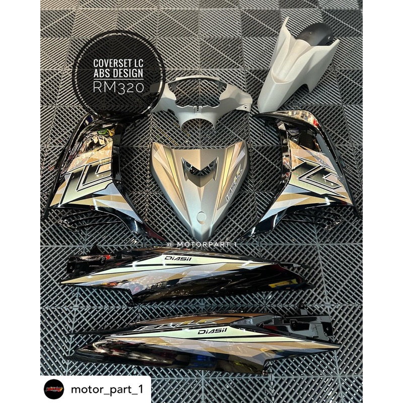 COVER SET LC 135 V4 HITAM MATE SIAP TANAM READY STOCK | Shopee Malaysia