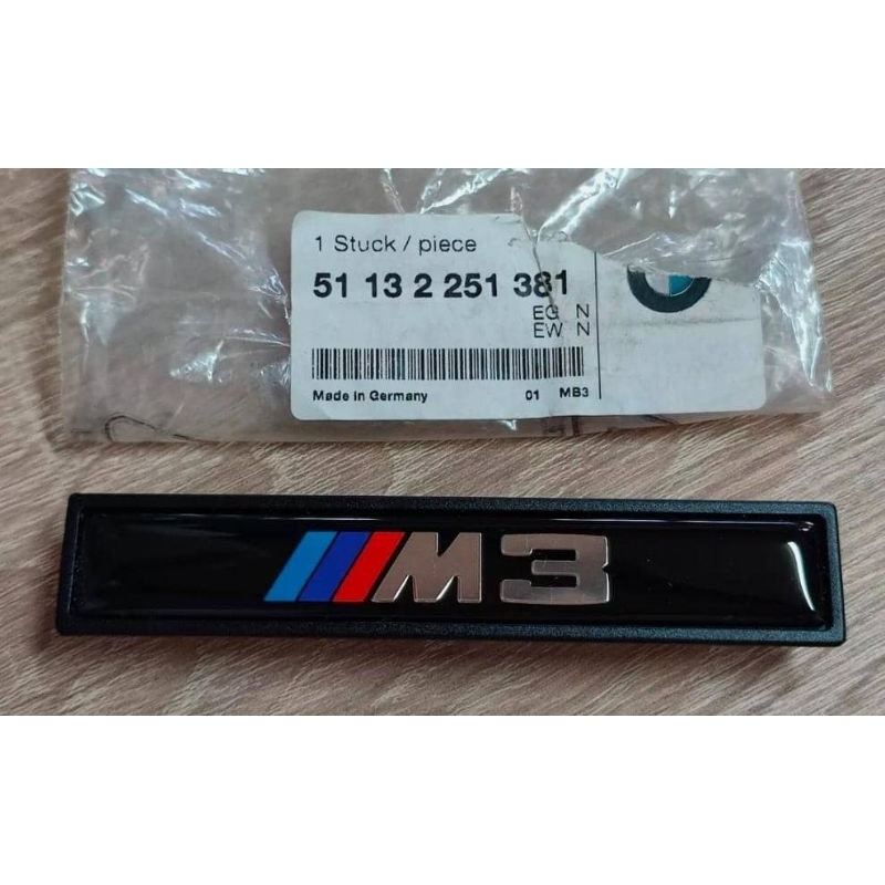BMW E36 3 SERIES GENUINE M3 M OUTER DOOR MOUDLING BADGE EMBLEM | Shopee ...