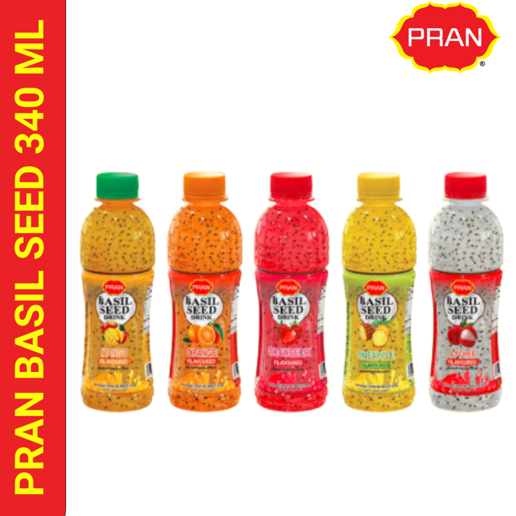 Pran Basil Seed - Lychee/Pineapple/Strawberry/Mango/Orange (340ml ...