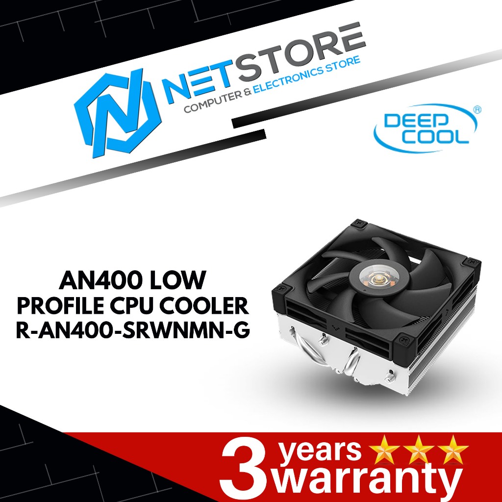 DEEPCOOL AN400 LOW PROFILE CPU COOLER - R-AN400-SRWNMN-G | Shopee Malaysia