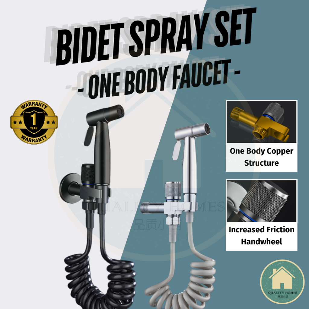 Quality Homes One Body Faucet Holder Bidet Spray Set Copper 304 ...