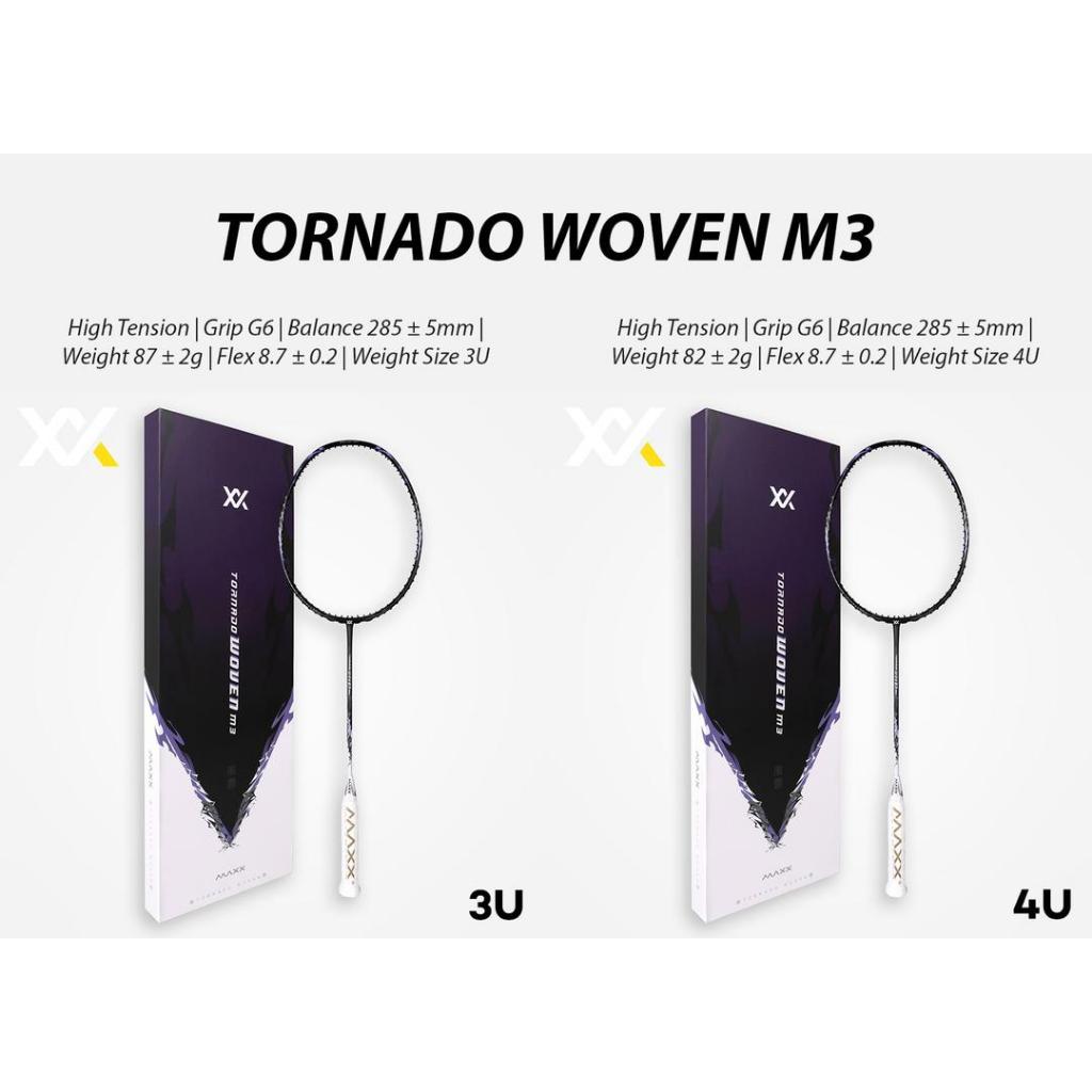 MAXX Badminton Racket Tornado Woven M3 (100% ORIGINAL) FREE MAXX RACKET ...
