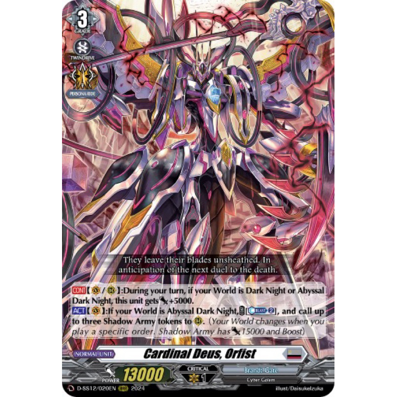 Cardfight!! Vanguard Cardinal Deus, Orfist (D-SS12/020EN) | Shopee Malaysia