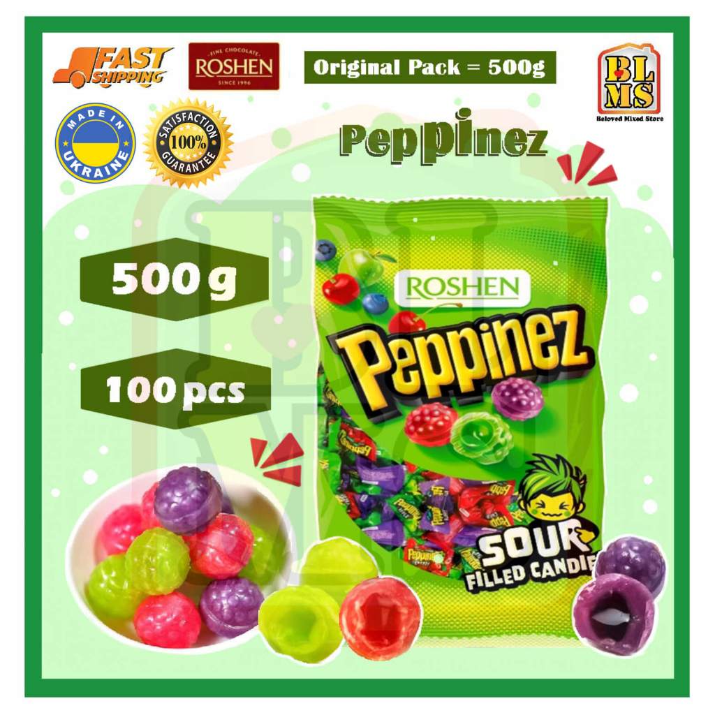 ROSHEN Peppinez Sour Filled Candies 500g / 1kg | Shopee Malaysia