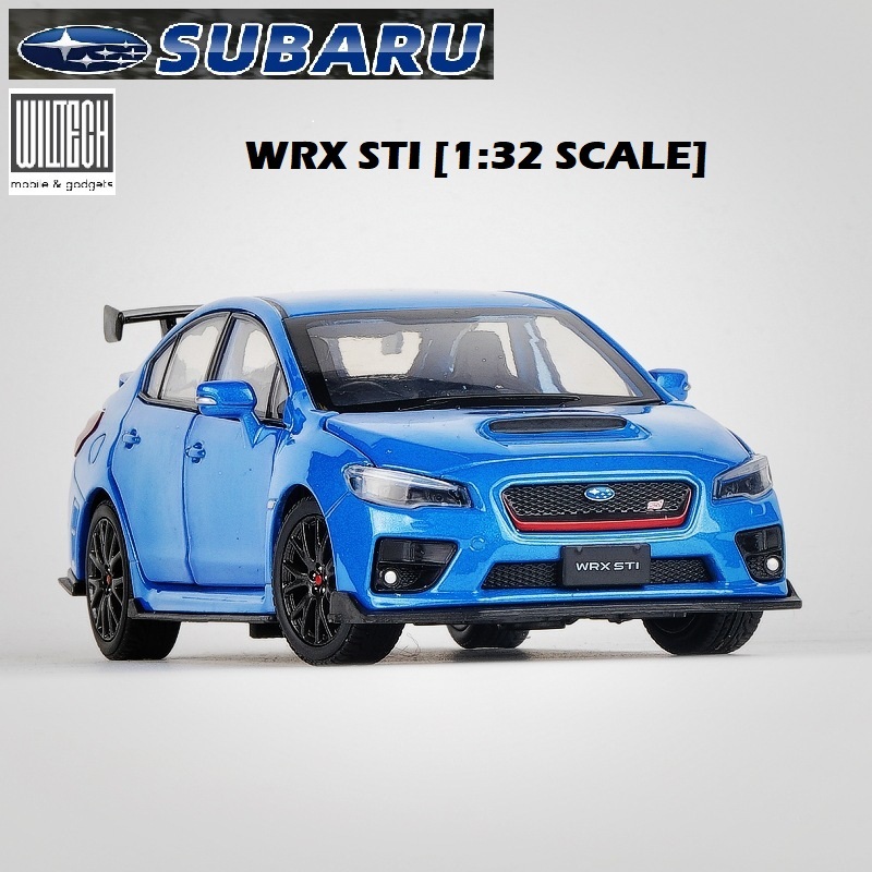1:32 Scale Subaru WRX STI Alloy Car Model Light & Sound Effect Diecast ...