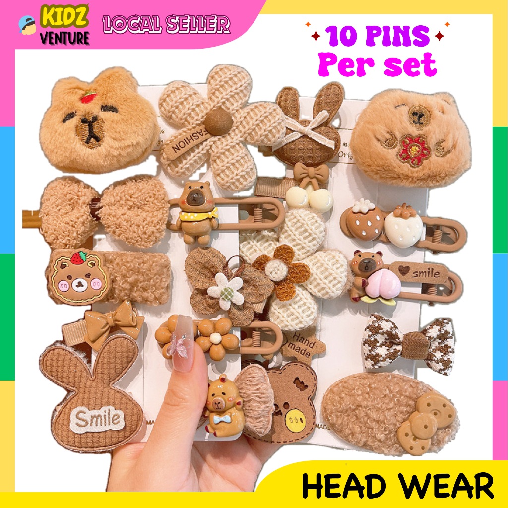 (READY STOCK) Cute Capybara Hair Pin Hairband Headwear Coffee Color ...